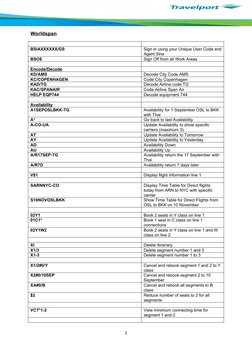 Worldspan Command Reference Guide | PDF | Fare | Transport Companies