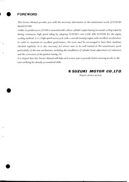 Suzuki GT380 Service Manual | PDF