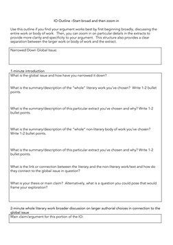 IB English IO Outline Guide | PDF | Cognition