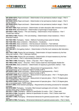 ISO Packaging Standards Overview | PDF | Differential Scanning ...