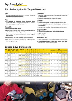 RSL Series Hydraulic Torque Wrenches | PDF | Manufactured Goods ...