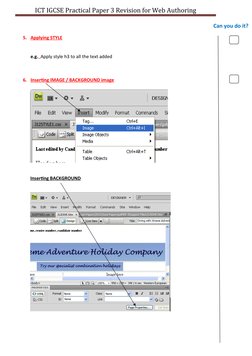 IGCSE ICT Paper 3 Web Authoring Guide | PDF | Hyperlink | Html Element