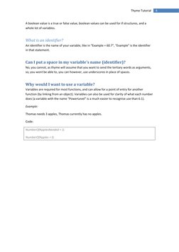 Thyme Scripting Tutorial for Algodoo | PDF | Variable (Computer Science ...