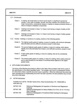 AMS 2175-2003 Castings, Classification & Inspection of | PDF