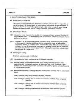 AMS 2175-2003 Castings, Classification & Inspection of | PDF