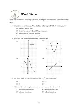 Basic Calculus: Quarter 3 - Module 4: Continuity of A Function | PDF ...