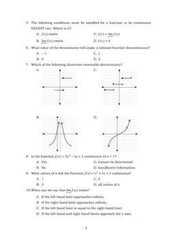 Basic Calculus: Quarter 3 - Module 4: Continuity of A Function | PDF ...