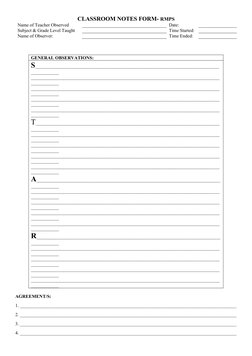 Classroom Observation Tool for Teachers 1-3 | PDF | Learning | Teachers