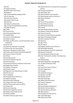 Computer Science Seminar Topics List | PDF | Computer Network ...