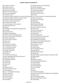 Computer Science Seminar Topics List | PDF | Computer Network ...