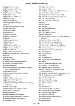 Computer Science Seminar Topics List | PDF | Computer Network ...