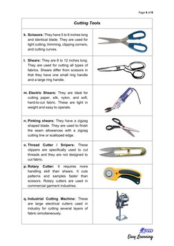 Tools and Equipment for Garment Making | PDF | Sewing Machine | Sewing