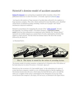 Heinrich's Domino Model of Accidents | PDF | Accidents | Causality