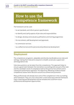 BACP Counselling Skills Framework User Guide | PDF | Competence (Human ...