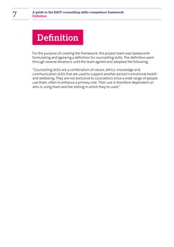 BACP Counselling Skills Framework User Guide | PDF | Competence (Human ...