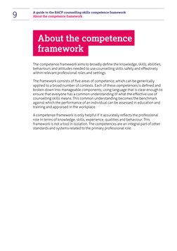 BACP Counselling Skills Framework User Guide | PDF | Competence (Human ...