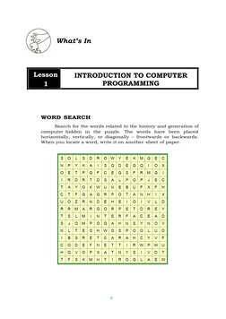 Quarter 1 - Module 1: To Computer Programming: (Special Science Class ...