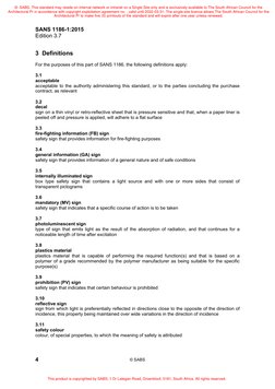 SANS 1186-1 Standard Signs and General Requirements | PDF | Color ...