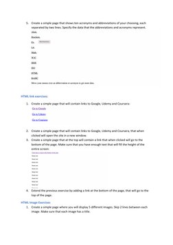 HTML and CSS Practical Exercises PDF | PDF | Java Script | String ...