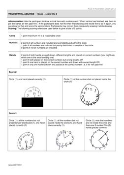 ACE-III Scoring Guide for Cognitive Assessment | PDF | Attention | Memory
