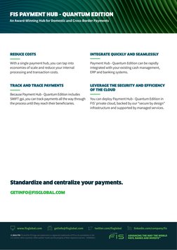 FIS Payment Hub Quantum Edition Product Sheet | PDF | Banks ...