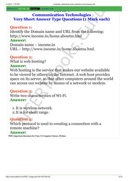 Computer Networking Exam Questions and Answers PDF | PDF | Multiple ...
