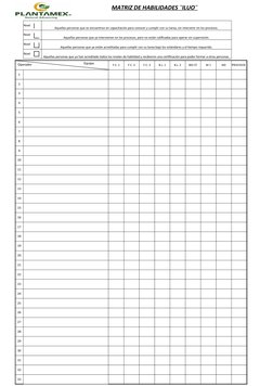 Matriz de Habilidades ILUO en Excel | PDF
