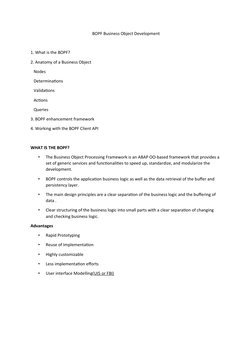 BOPF Framework Overview and Usage | PDF | Object (Computer Science ...
