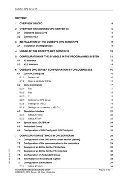 Codesys Opc Server V3 Installation and Usage: Document Version 14.0 ...