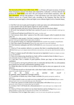 Experience and Internalized Shame Scales | PDF | Shame | Feeling