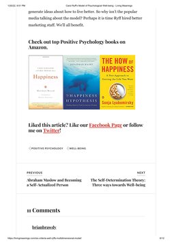 Ryff's Six Dimensions of Well-Being | PDF | Well Being | Psychology