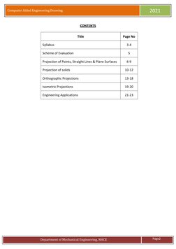 VTU CAED Question Bank 2021 | PDF | Technical Drawing | Sphere