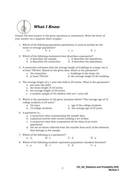 Statistics and Probability - q4 - Mod2 - Identifying Parameter To Be ...