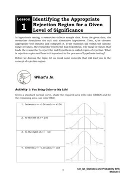 Statistics and Probability - q4 - Mod 5 - Identifying The Appropriate ...