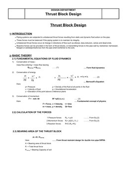 Thrust Block Design and Calculations | PDF | Fluid Dynamics | Force