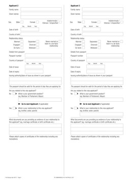 Form 1149: Sponsored Family Visa Application | PDF | Travel Visa | Passport