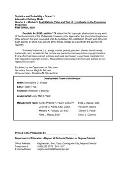 Statistics and Probability: Quarter 4 - Module | PDF | Statistical ...