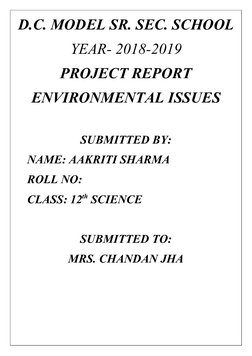 Environmental Issues Project Report | PDF | Natural Environment | Sound
