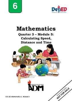 Math 6 - Q3 - Mod5 - CalculatingSpeedDistanceAndTime - V.3 | PDF
