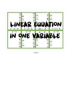 Grade 8 Lesson Plan: Linear Equations | PDF | Equations | Learning