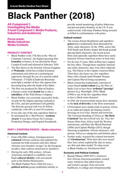 Black Panther (2018) Media Studies Guide | PDF