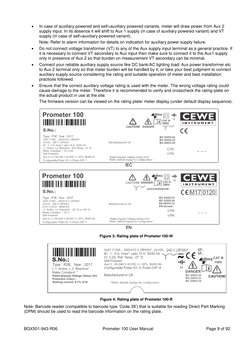 Prometer 100 User Manual (Cewe) BGX501-943-R07 | PDF | Power Supply ...