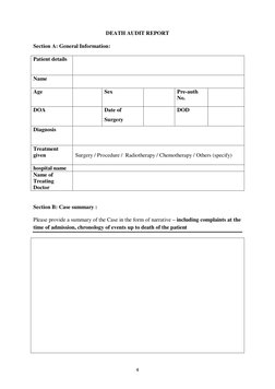 Hospital Mortality Audit Summary Form | PDF | Patient | Hospital