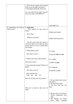 Grade 1 English Lesson Plan: Action Verbs | PDF | Pet | English Language