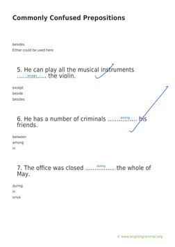 Commonly Confused Prepositions: 1. There Were . Ten Students in The ...