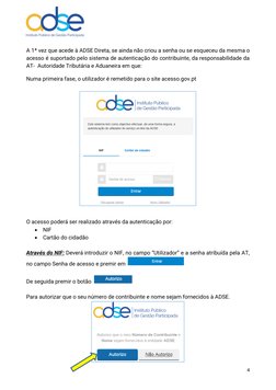 Acesso e Utilização da ADSE Direta | PDF | Autenticação | Senha
