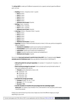 How To Calculate The Score of Your Cambridge English Exam | PDF
