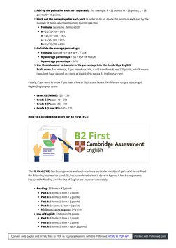How To Calculate The Score of Your Cambridge English Exam | PDF