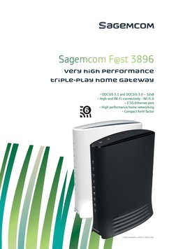 Sagemcom F@st 3896 Modem Overview | PDF | Wi Fi | I Pv6