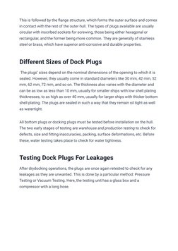 What Are Ship Bottom Plugs or Dock Plugs | PDF | Ships | Oil Tanker